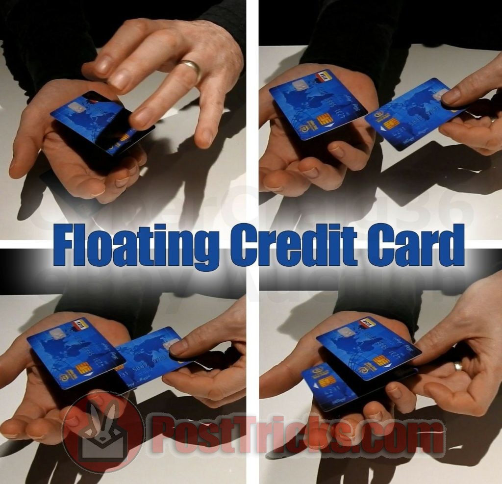 FLOATING CREDIT CARD TELEKINETIC FLOAT RISING RISE MAGIC TRICK + VIDEO ...