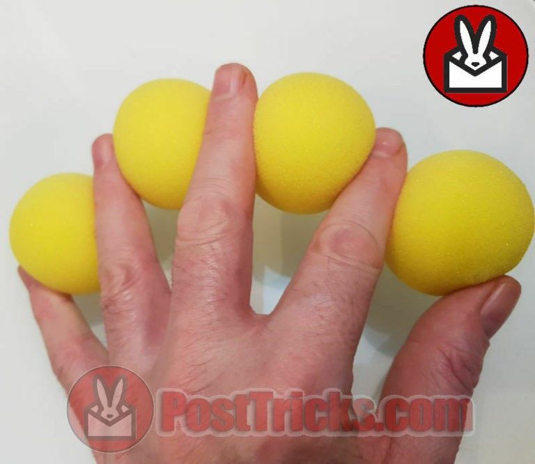 4 YELLOW SPONGE BALLS 1.75” 4.5cm – Post Tricks